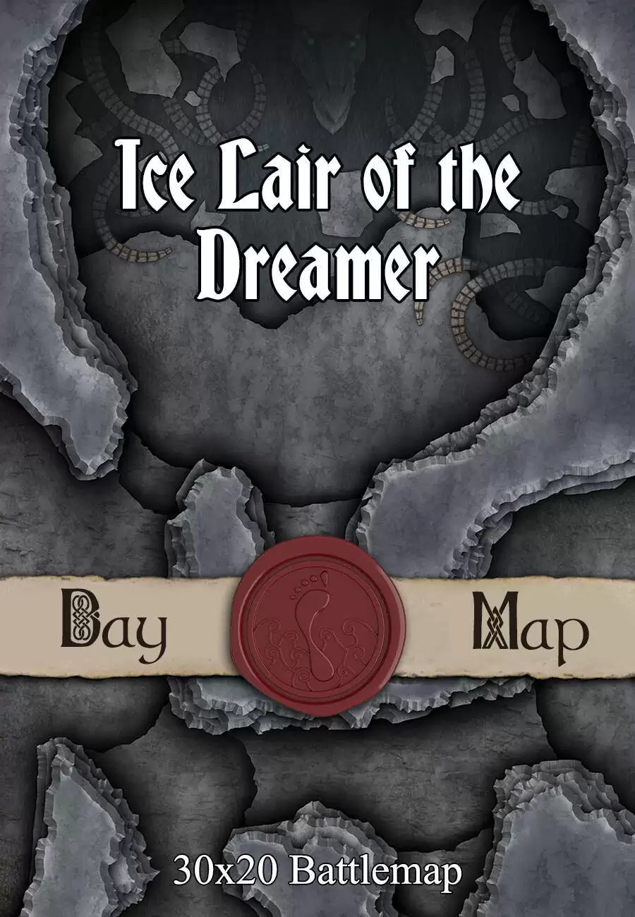 30x20 Battlemap - Ice Lair of the Dreamer - Seafoot Games | Caverns ...