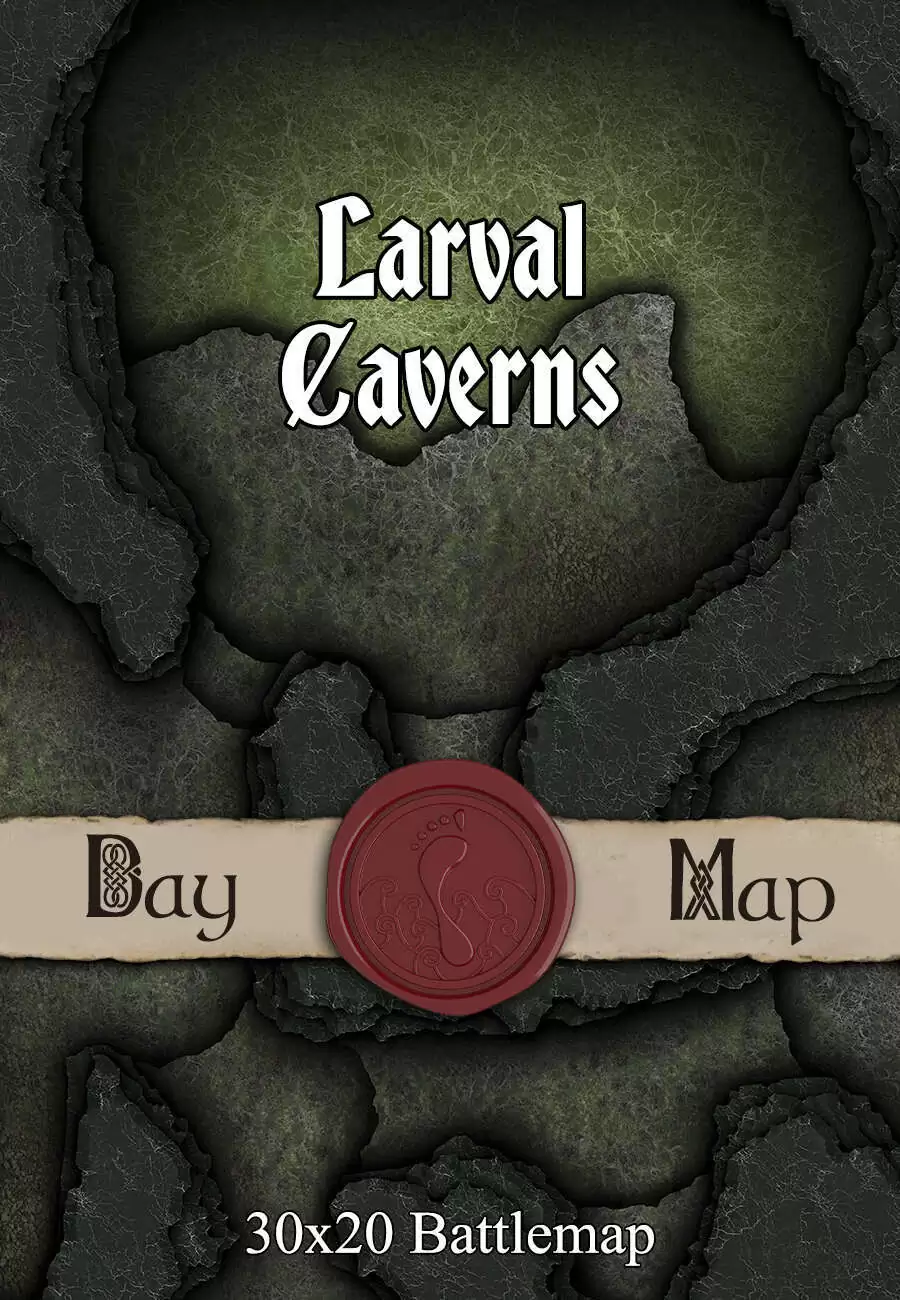 30x20 Battlemap - Larval Caverns - Seafoot Games | Caverns | DriveThruRPG