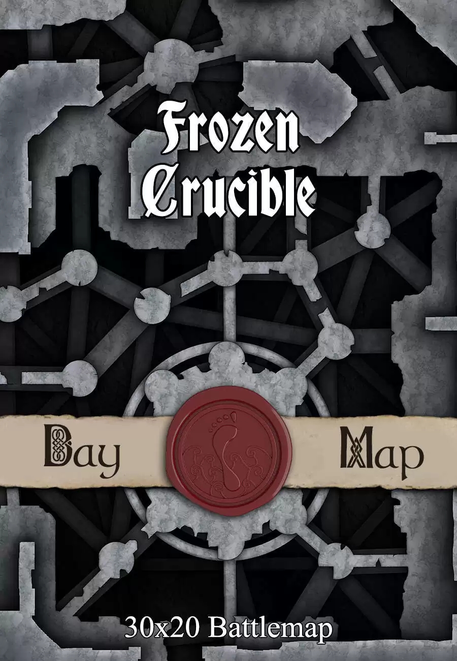 30x20 Battlemap - Frozen Crucible - Seafoot Games | Ruins | Winter ...
