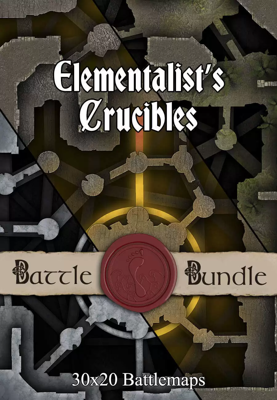 Elementalist's Crucibles | 30x20 Battlemaps [BUNDLE] - Seafoot Games ...