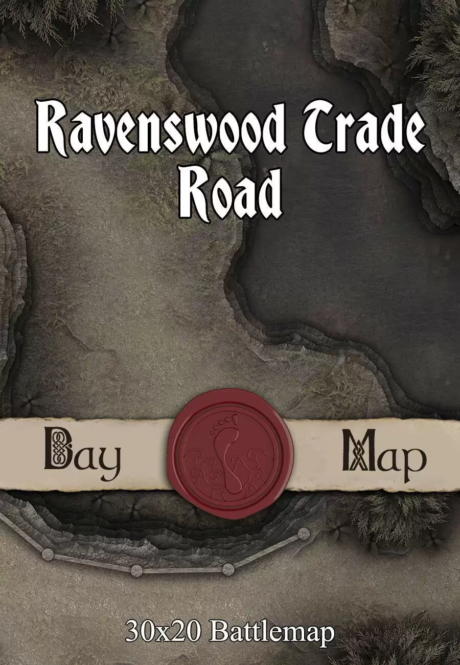30x20 Battlemap - Ravenswood Trade Road - Seafoot Games | Roads ...