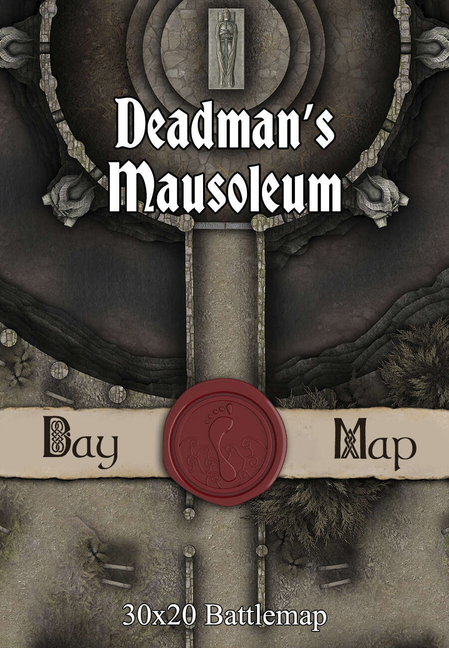 30x20 Battlemap - Deadman’s Mausoleum - Seafoot Games | Tombs | Swamps ...