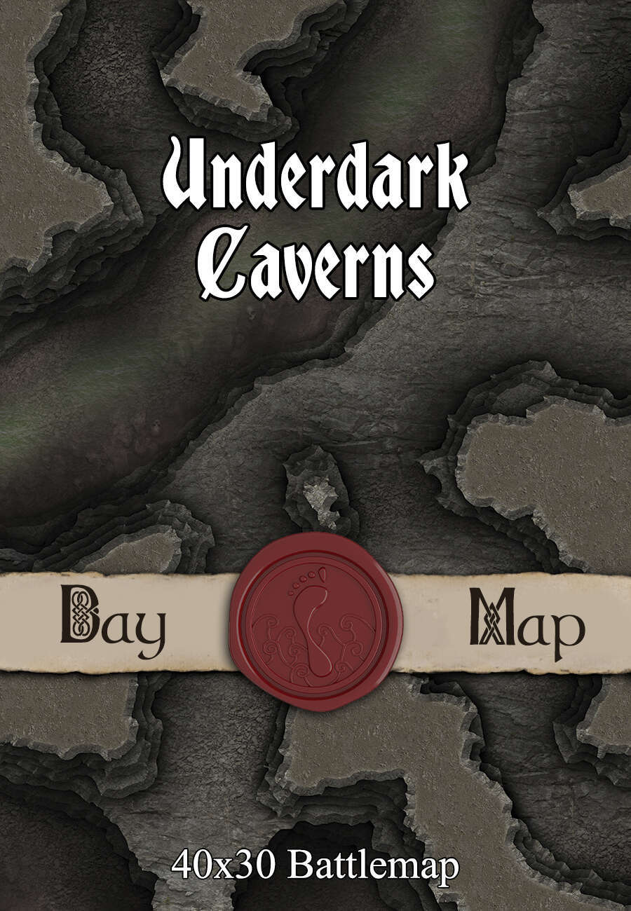 40x30 Battlemap - Underdark Caverns - Seafoot Games | Caverns | Rivers ...