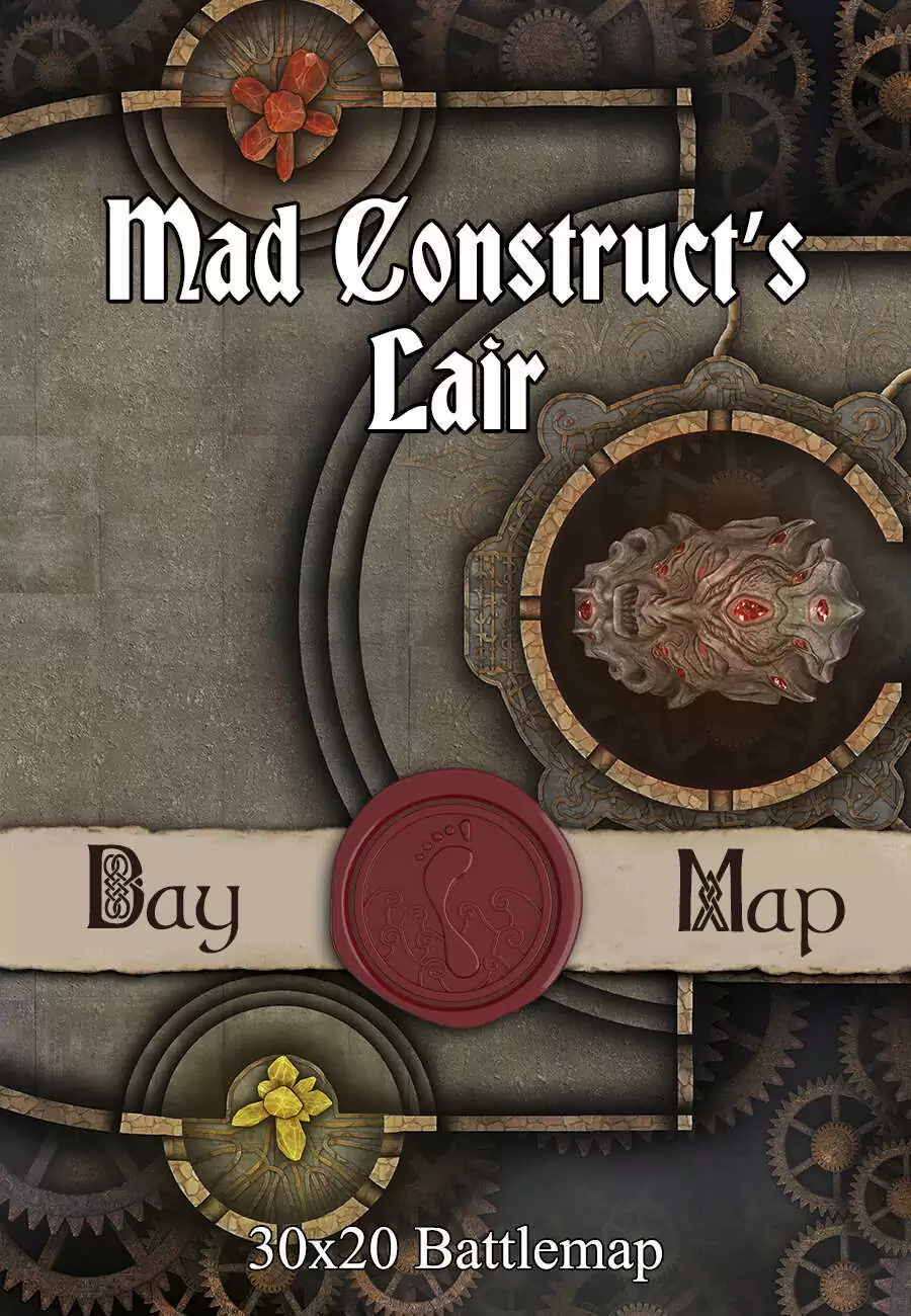 30x20 Battlemap - Mad Construct’s Lair - Seafoot Games | Magical | Sci ...