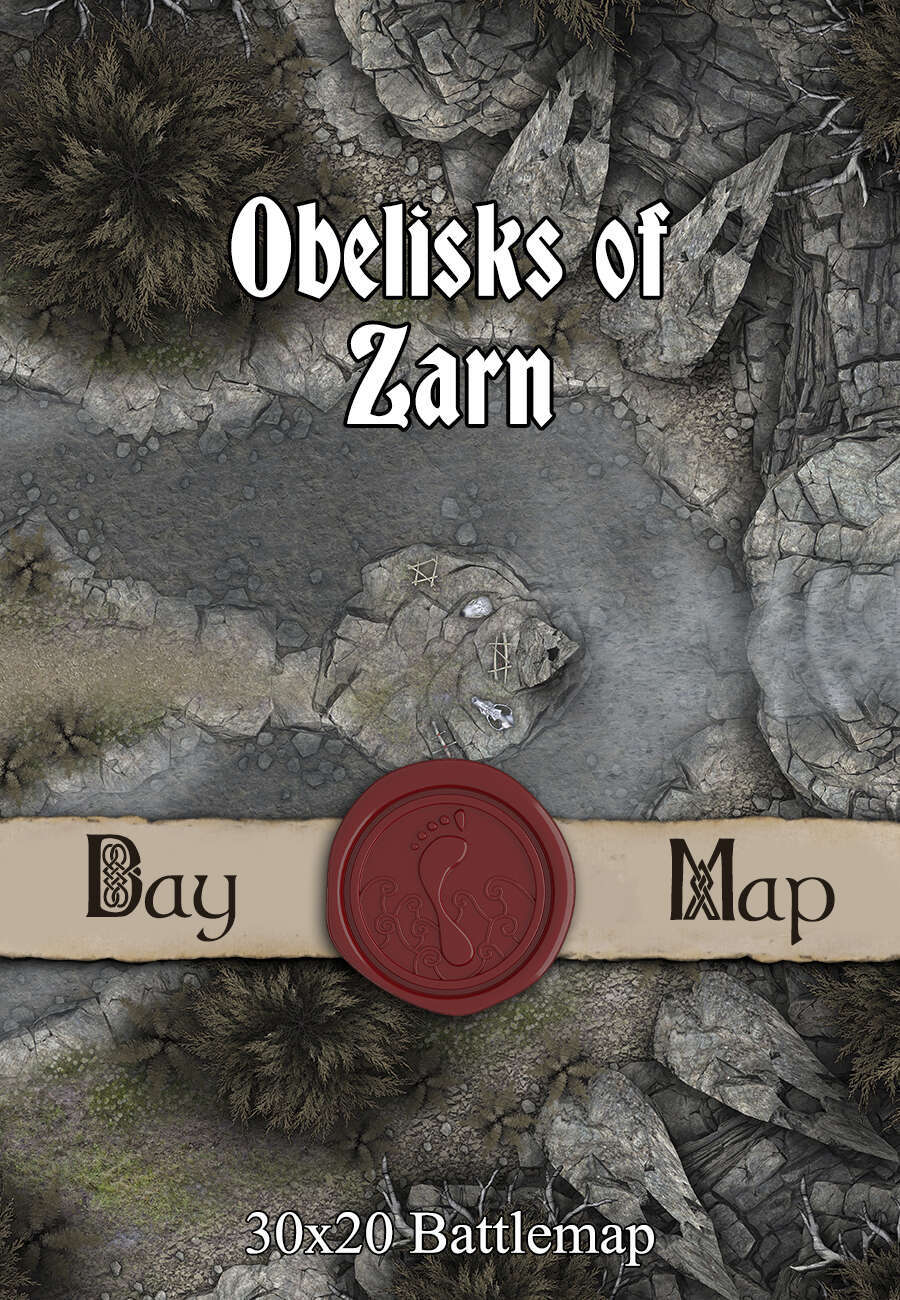 30x20 Battlemap - Obelisks of Zarn - Seafoot Games | Temples | Forests ...