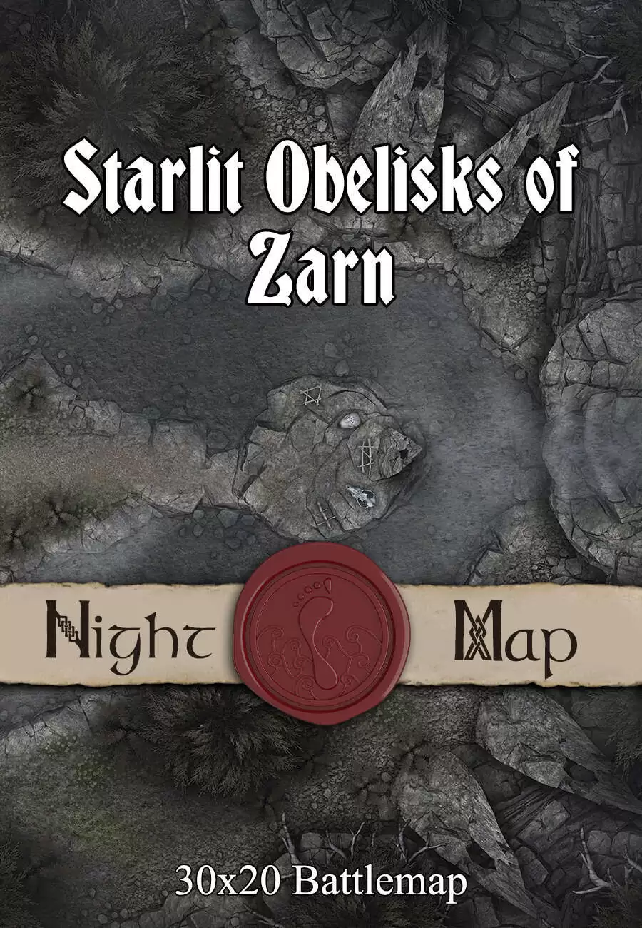 30x20 Battlemap - Starlit Obelisks of Zarn - Seafoot Games | Temples ...