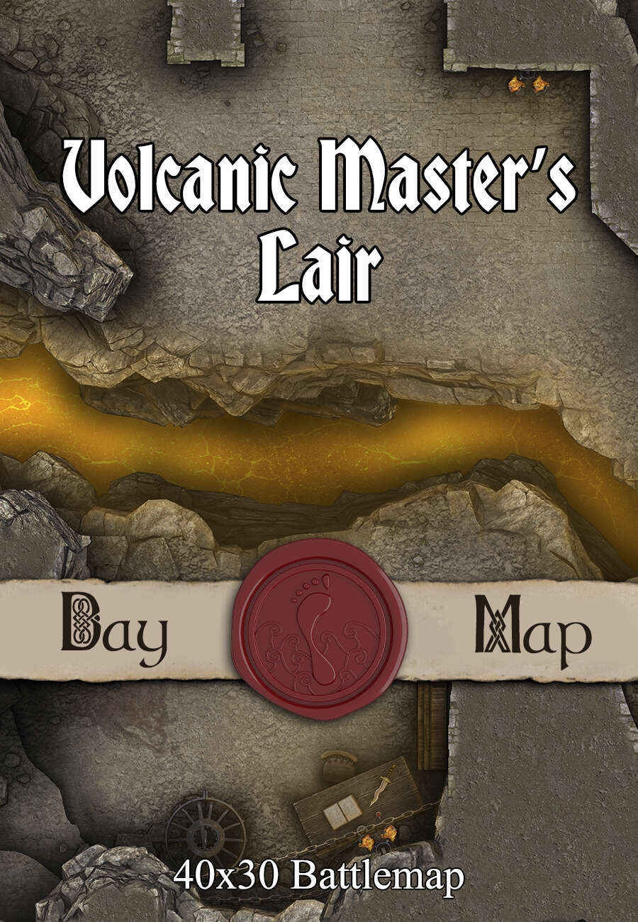 40x30 Battlemap - Volcanic Master’s Lair - Seafoot Games | Dungeons ...
