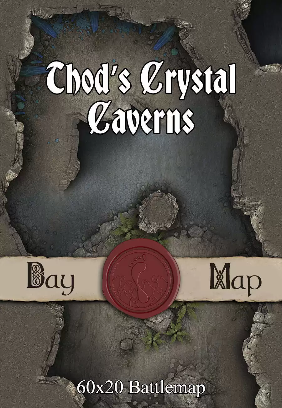 60x20 Battlemap - Thod’s Crystal Caverns - Seafoot Games | Caverns ...