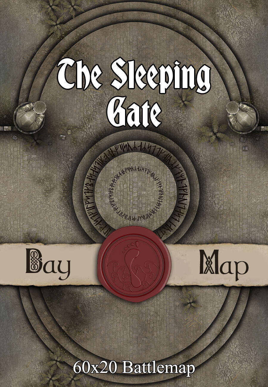 60x20 Battlemap - The Sleeping Gate - Seafoot Games | Roads | Swamps ...