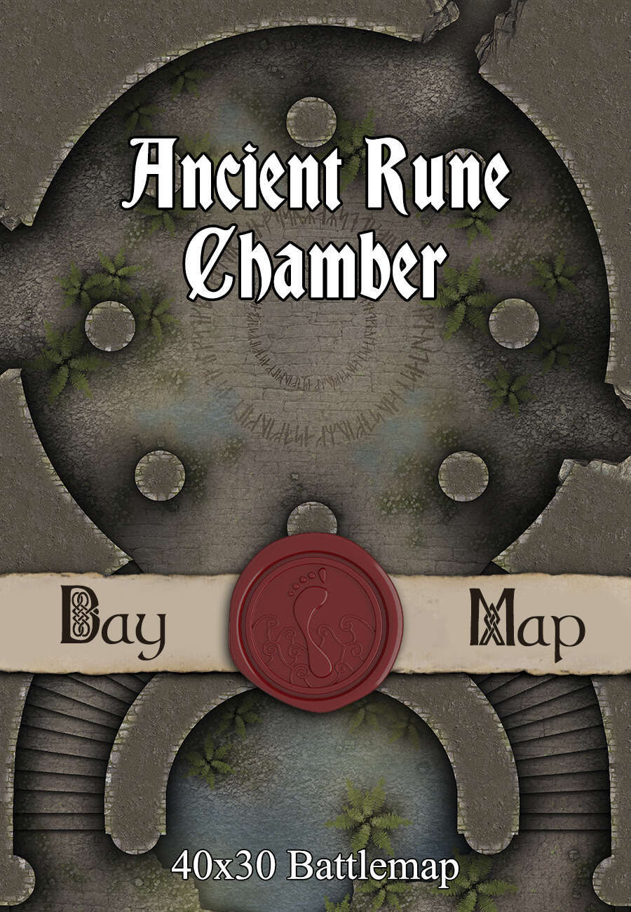 40x30 Battlemap - Ancient Rune Chamber - Seafoot Games | Ruins ...