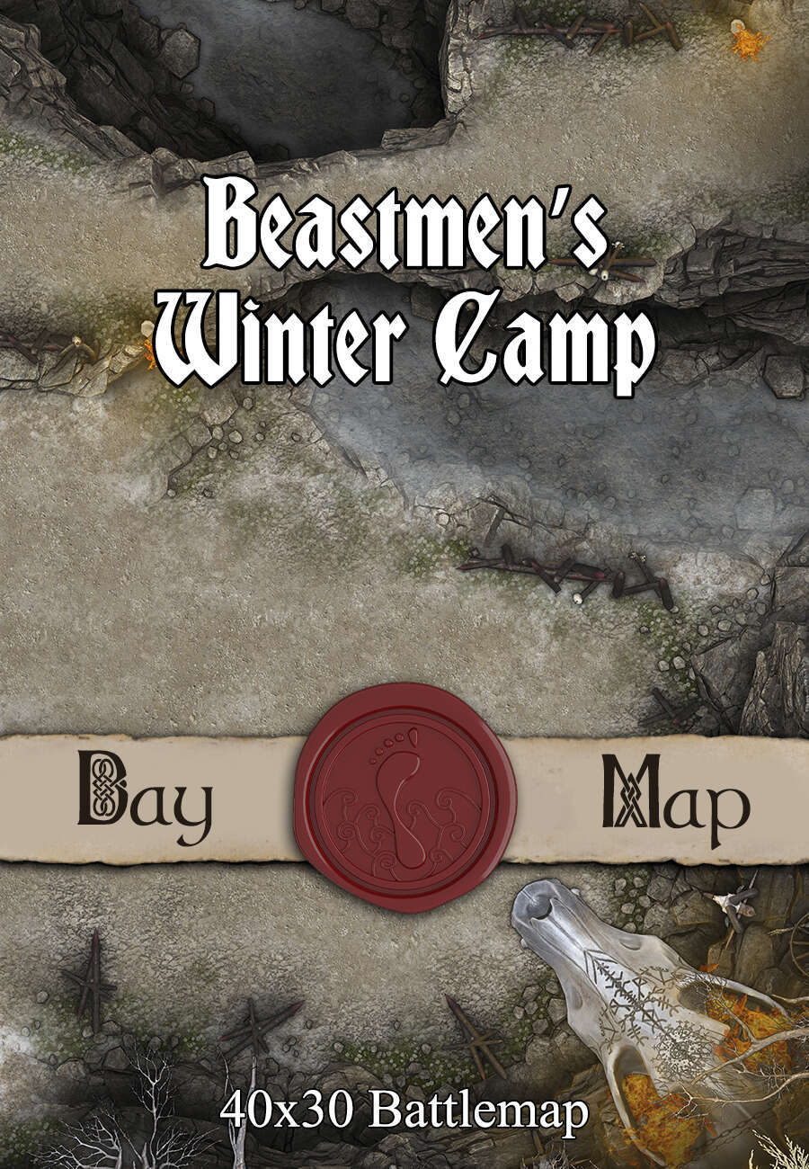 40x30 Battlemap - Beastmen’s Winter Camp - Seafoot Games | Camps ...