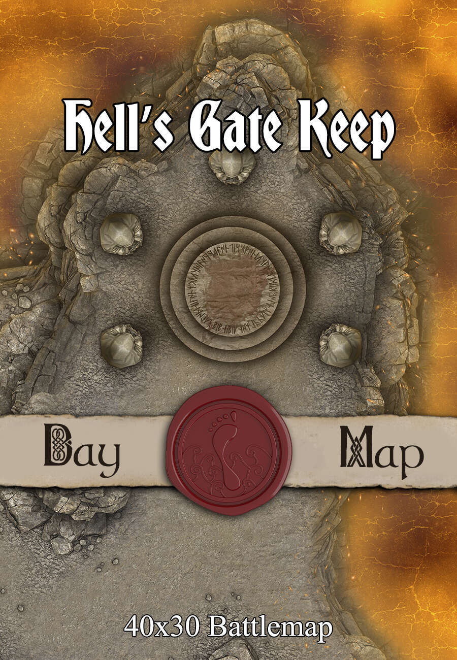 40x30 Battlemap - Hell’s Gate Keep - Seafoot Games | Castles, Manors ...