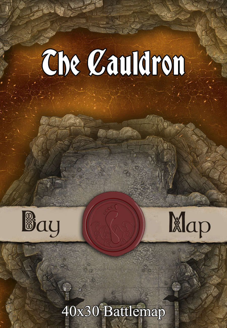40x30 Battlemap - The Cauldron - Seafoot Games | Caverns | Dwarven ...