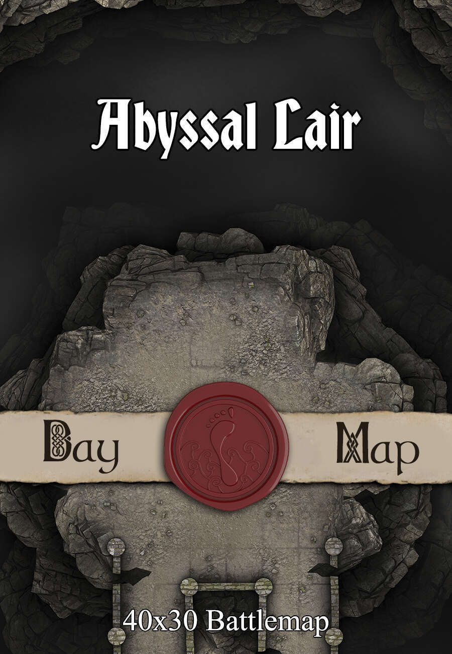 40x30 Battlemap - Abyssal Lair - Seafoot Games | Ruins | Caverns ...
