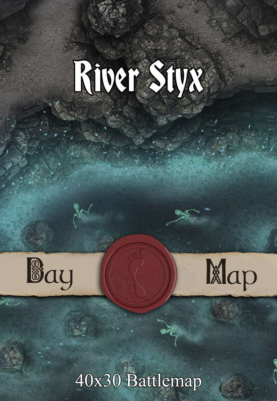 40x30 Battlemap - River Styx - Seafoot Games | Magical | Demonic ...