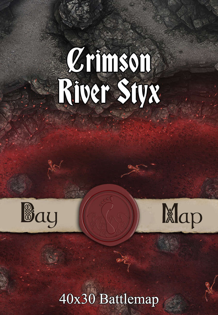 40x30 Battlemap - Crimson River Styx - Seafoot Games | Magical ...