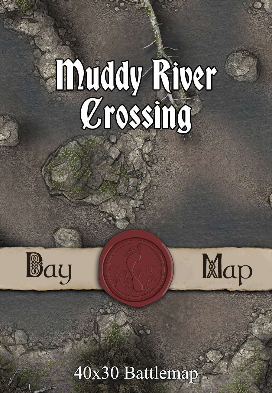 40x30 Battlemap - Muddy River Crossing - Seafoot Games | Rivers ...