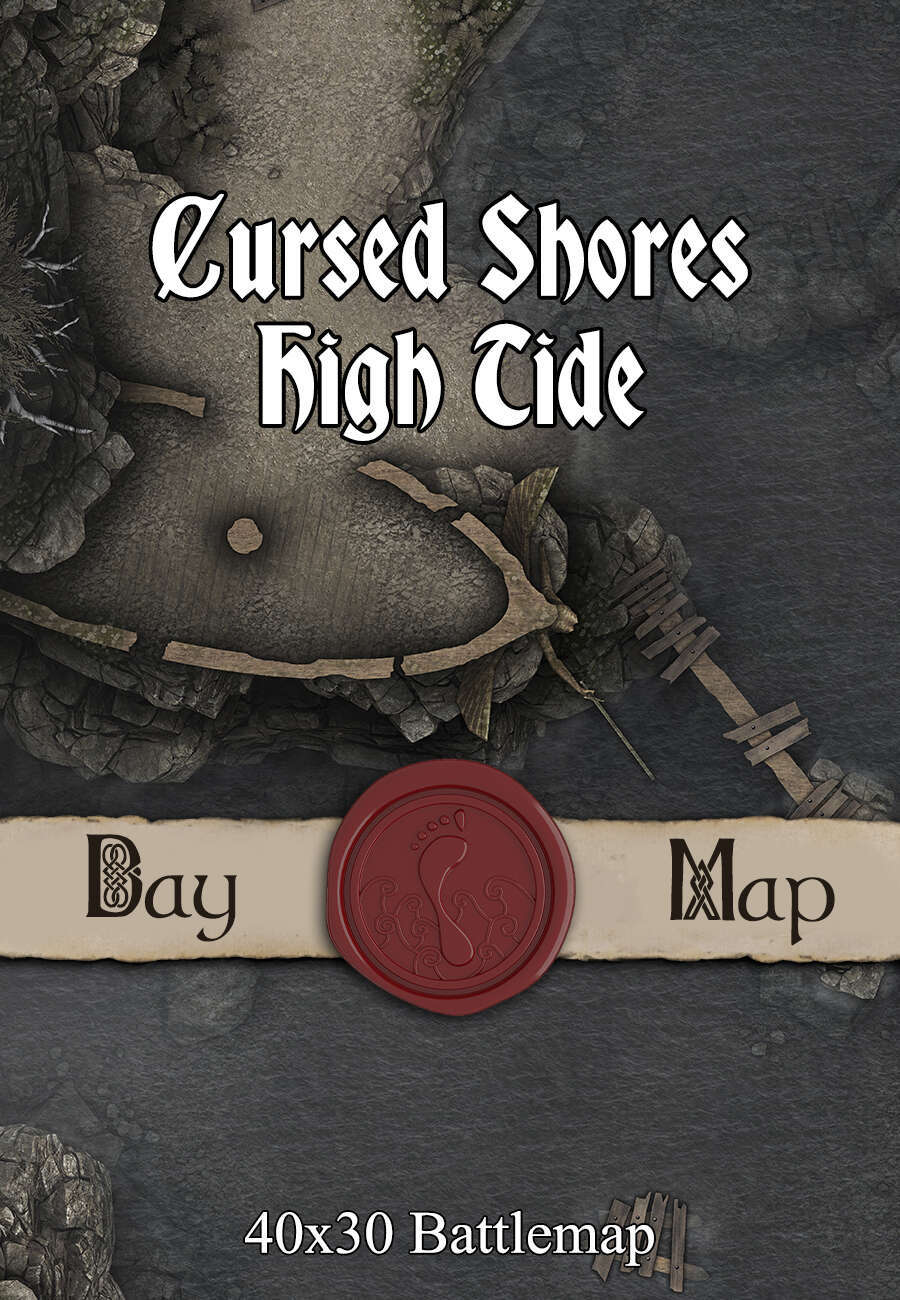 40x30 Battlemap - Cursed Shores High Tide - Seafoot Games | Ruins ...