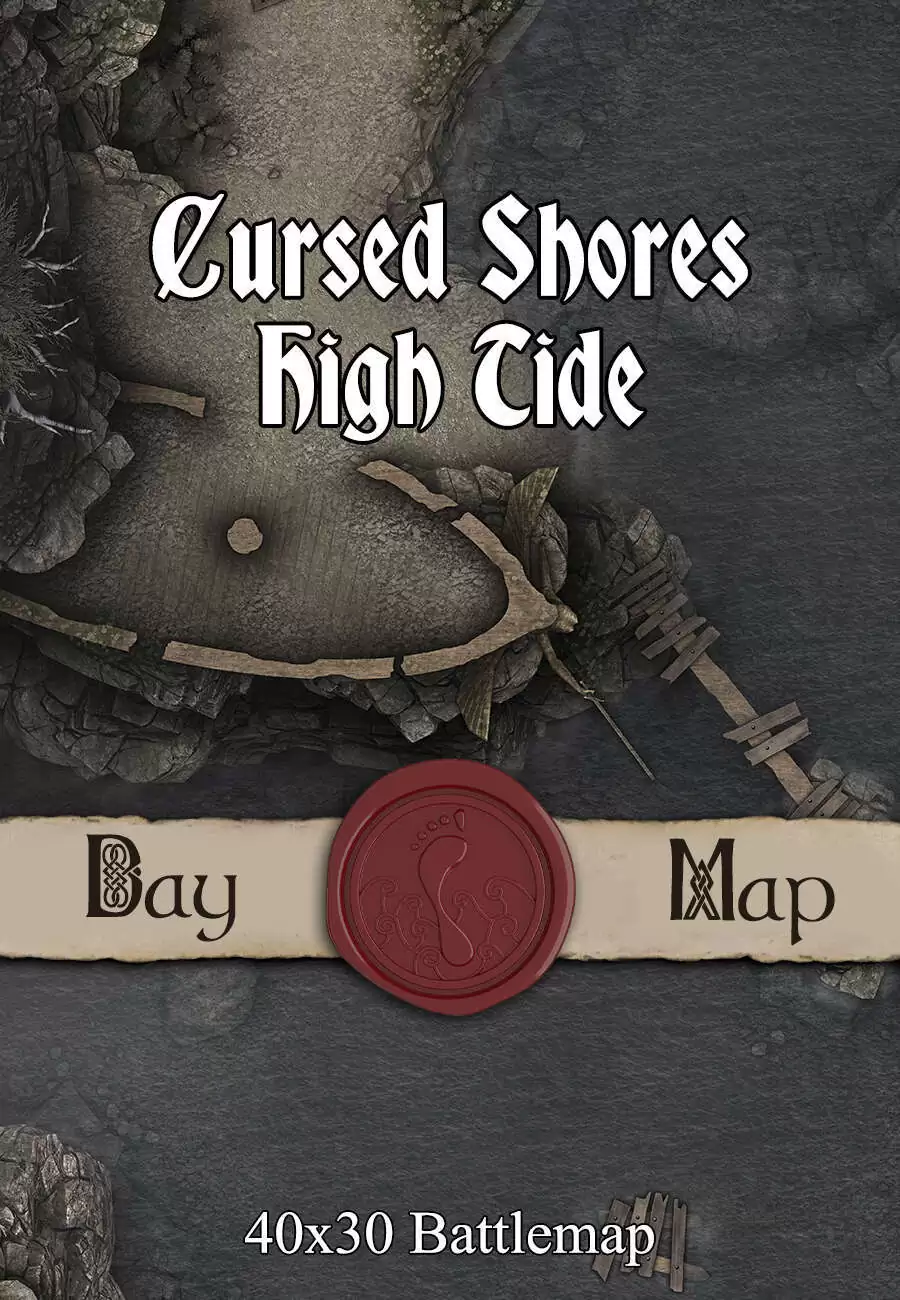 40x30 Battlemap - Cursed Shores High Tide - Seafoot Games | Ruins ...
