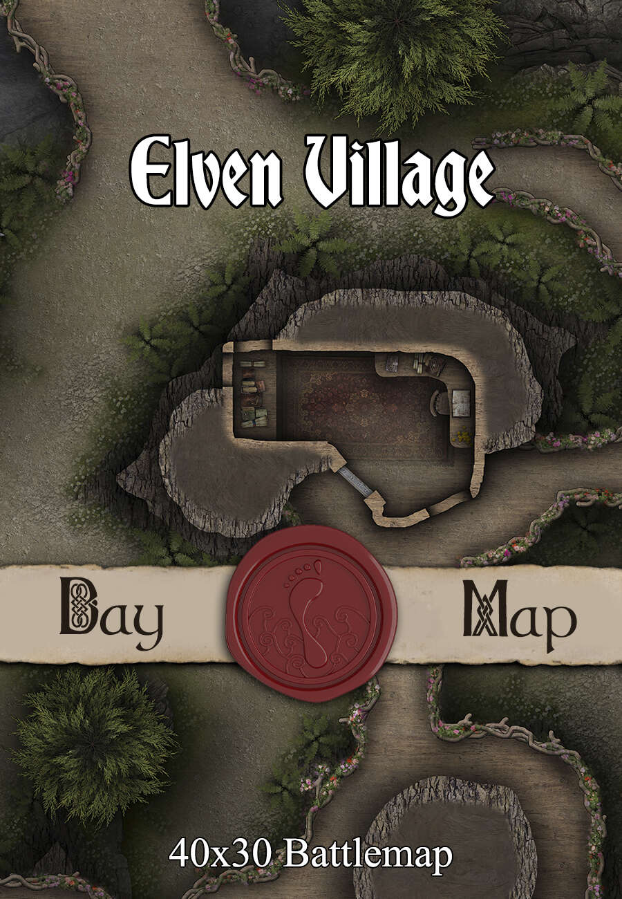 40x30 Battlemap - Elven Village - Seafoot Games | Towns & Cities ...