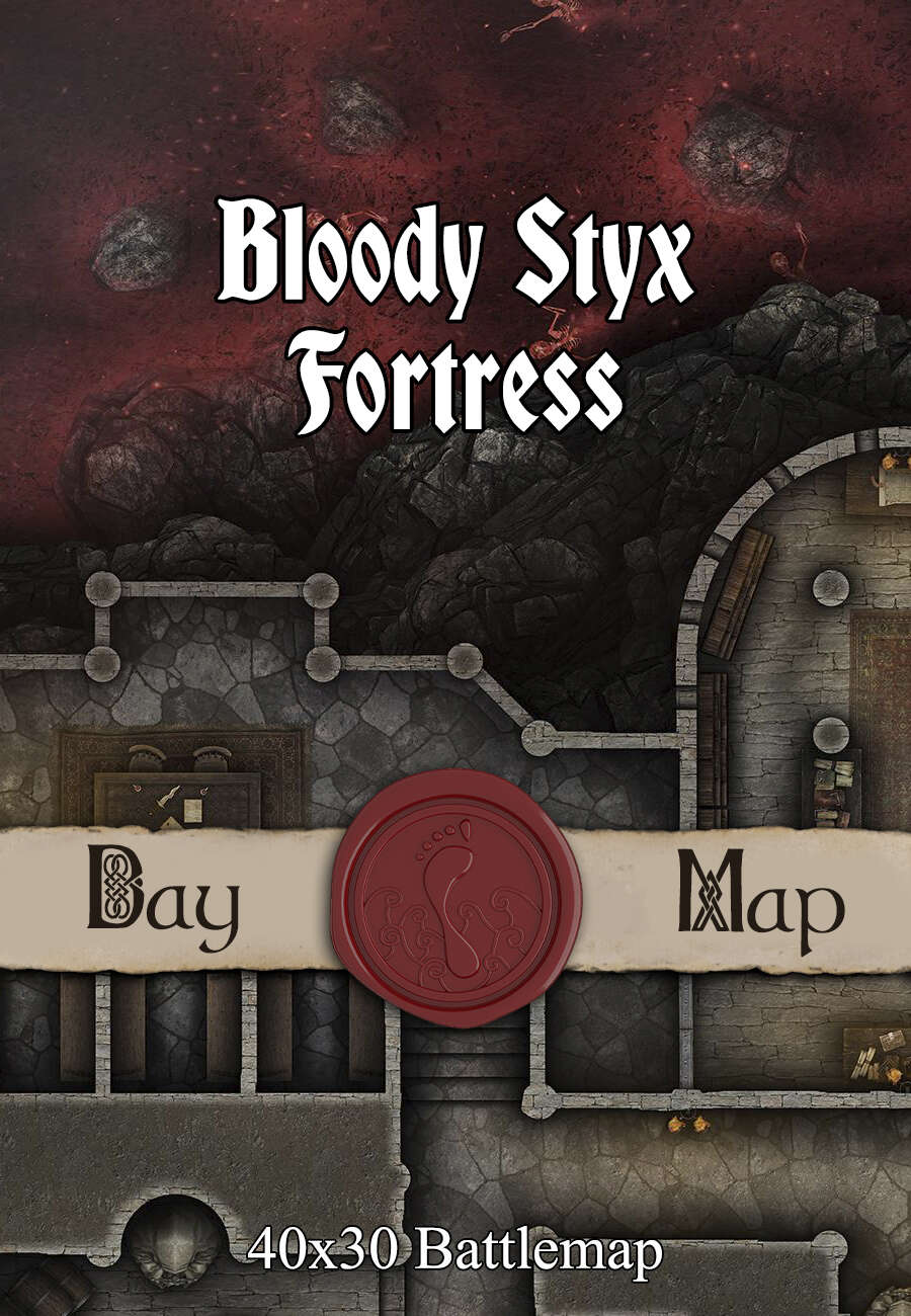 40x30 Battlemap - Bloody Styx Fortress - Seafoot Games | Castles ...