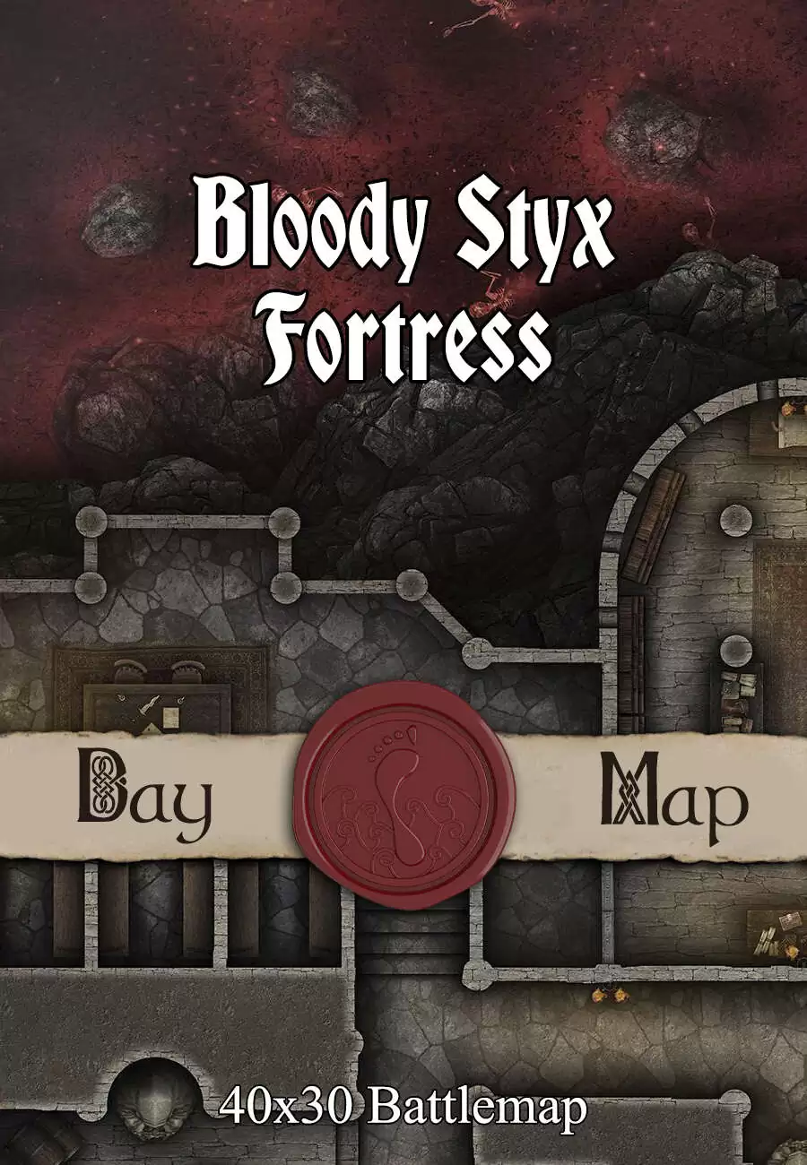 40x30 Battlemap - Bloody Styx Fortress - Seafoot Games | Castles ...