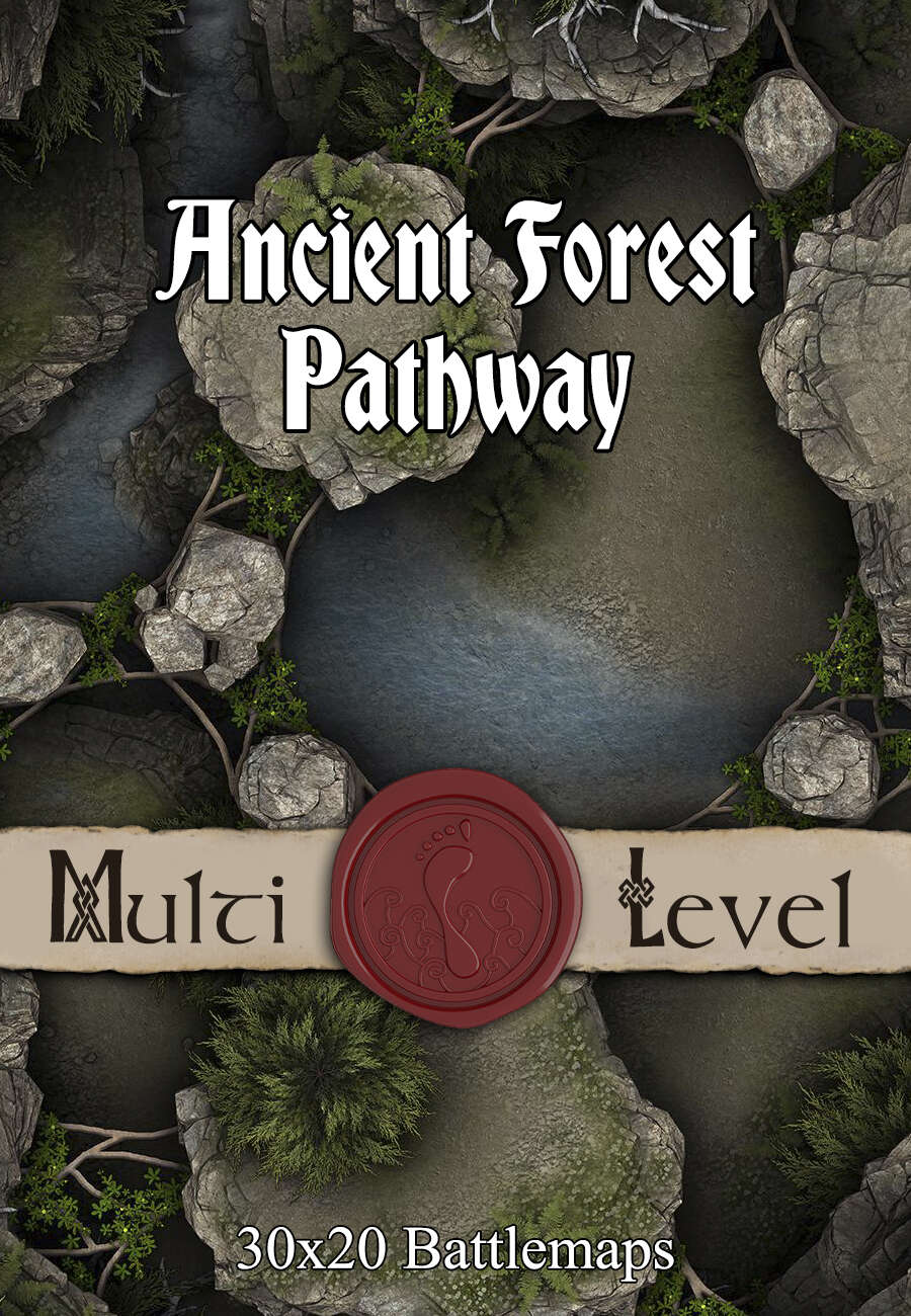 30x20 Multi-Level Battlemap - Ancient Forest Pathway - Seafoot Games ...