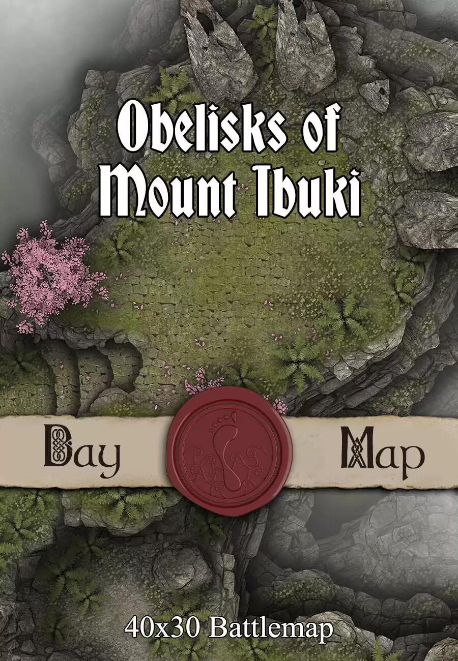 40x30 Battlemap - Obelisks of Mount Ibuki - Seafoot Games | Ruins ...