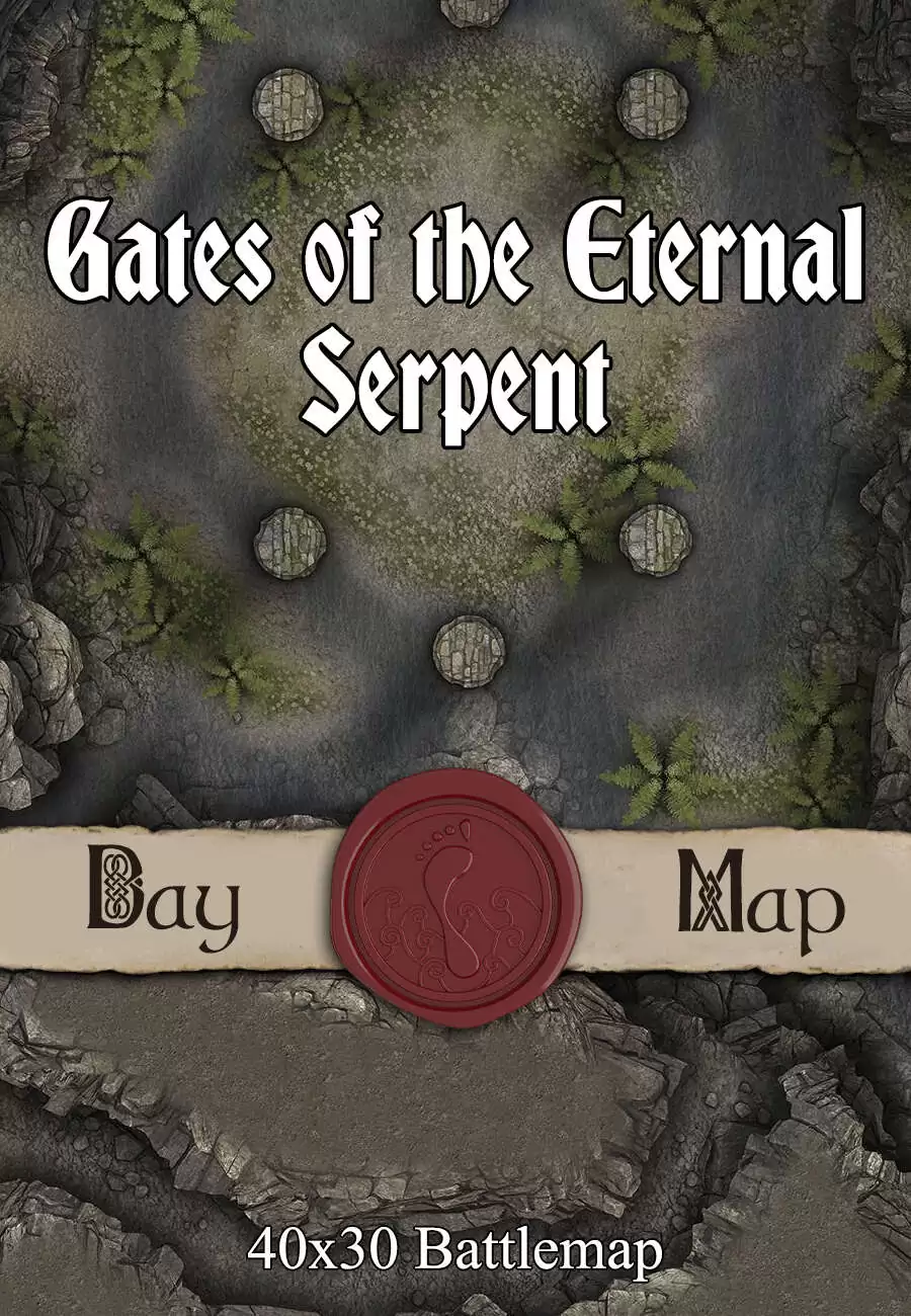 40x30 Battlemap - Gates of the Eternal Serpent - Seafoot Games ...
