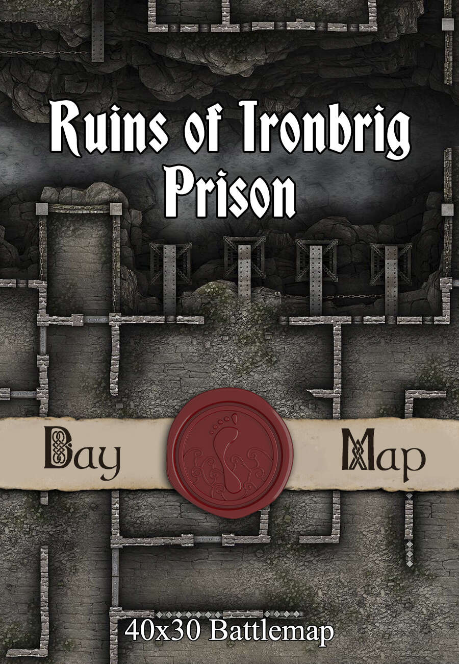 40x30 Battlemap - Ruins of Ironbrig Prison - Seafoot Games | Castles ...