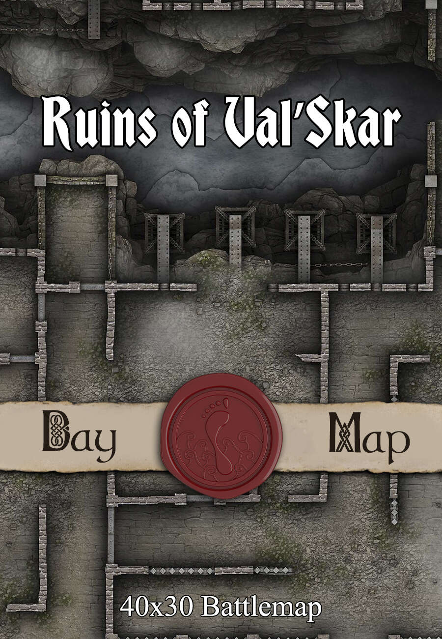 40x30 Battlemap - Ruins of Val’Skar - Seafoot Games | Ruins | Forests ...