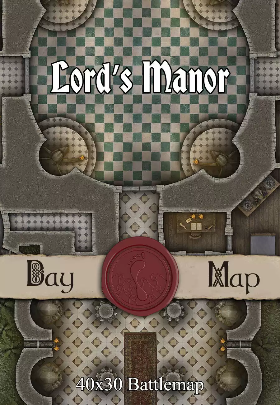 40x30 Battlemap - Lord’s Manor - Seafoot Games | Castles, Manors ...
