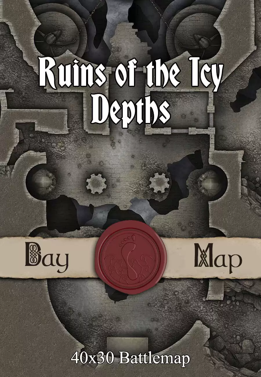 40x30 Battlemap - Ruins of the Icy Depths - Seafoot Games | Castles ...