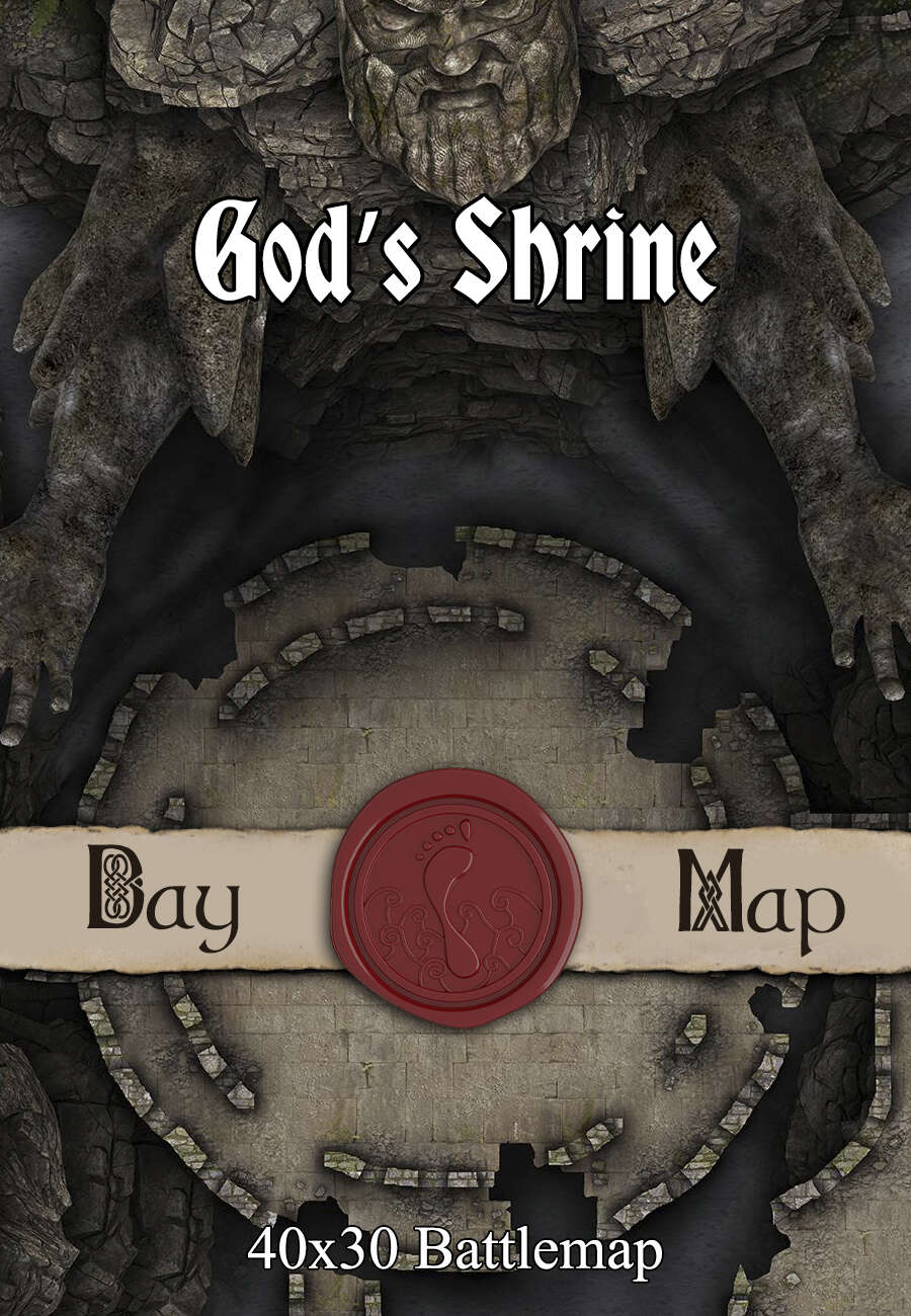 40x30 Battlemap - God’s Shrine - Seafoot Games | Ruins | Temples ...