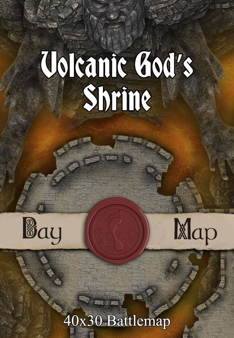 40x30 Battlemap - Volcanic God’s Shrine - Seafoot Games | Ruins ...