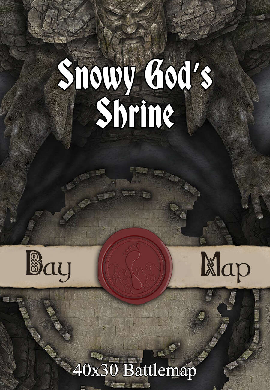 40x30 Battlemap - Snowy God’s Shrine - Seafoot Games | Temples ...