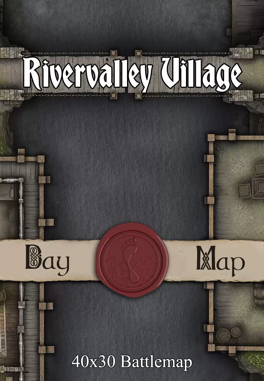 40x30 Multi-Level Battlemap - Rivervalley Village - Seafoot Games ...