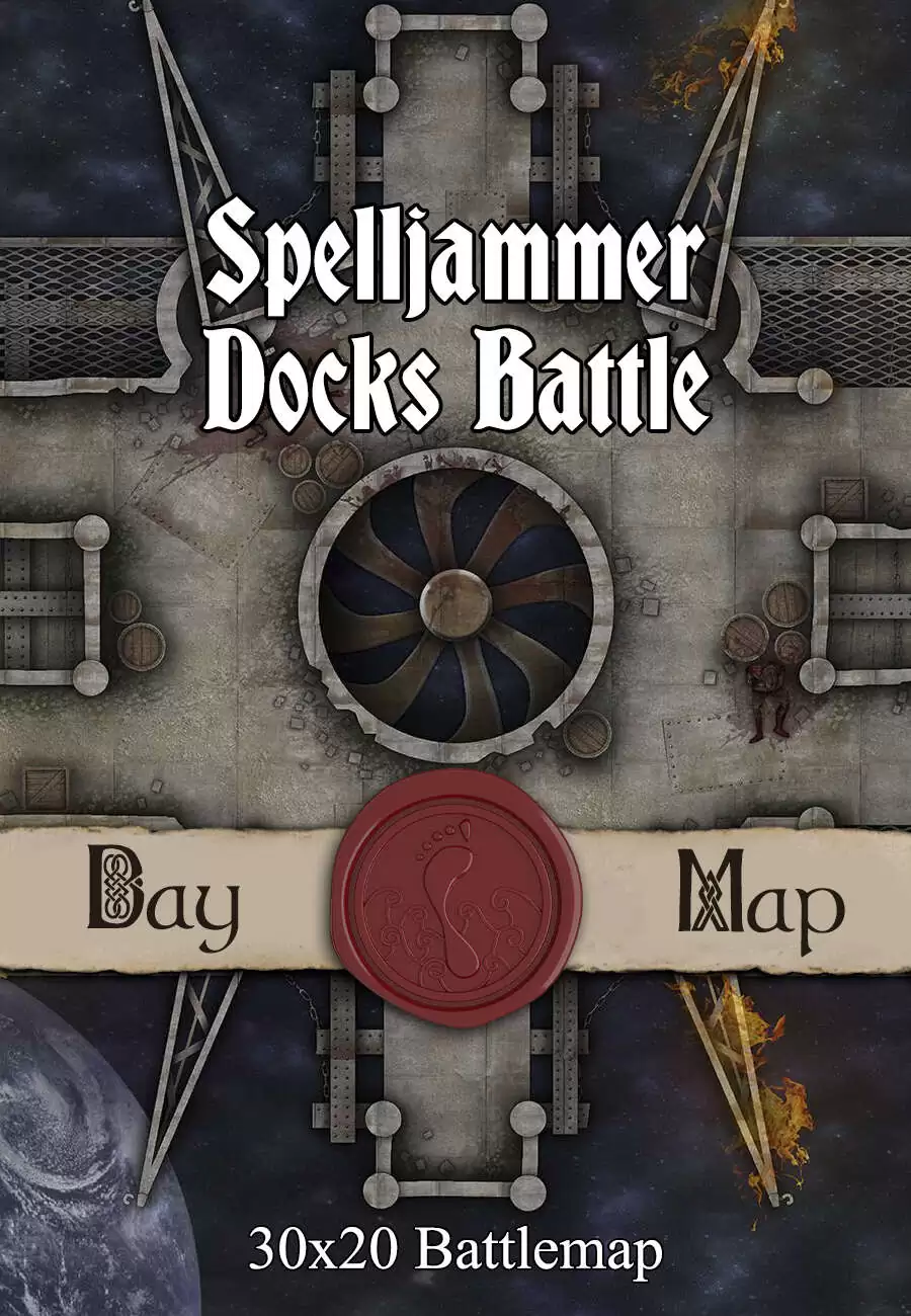30x20 Battlemap - Spelljammer Docks Battle - Seafoot Games | Camps ...
