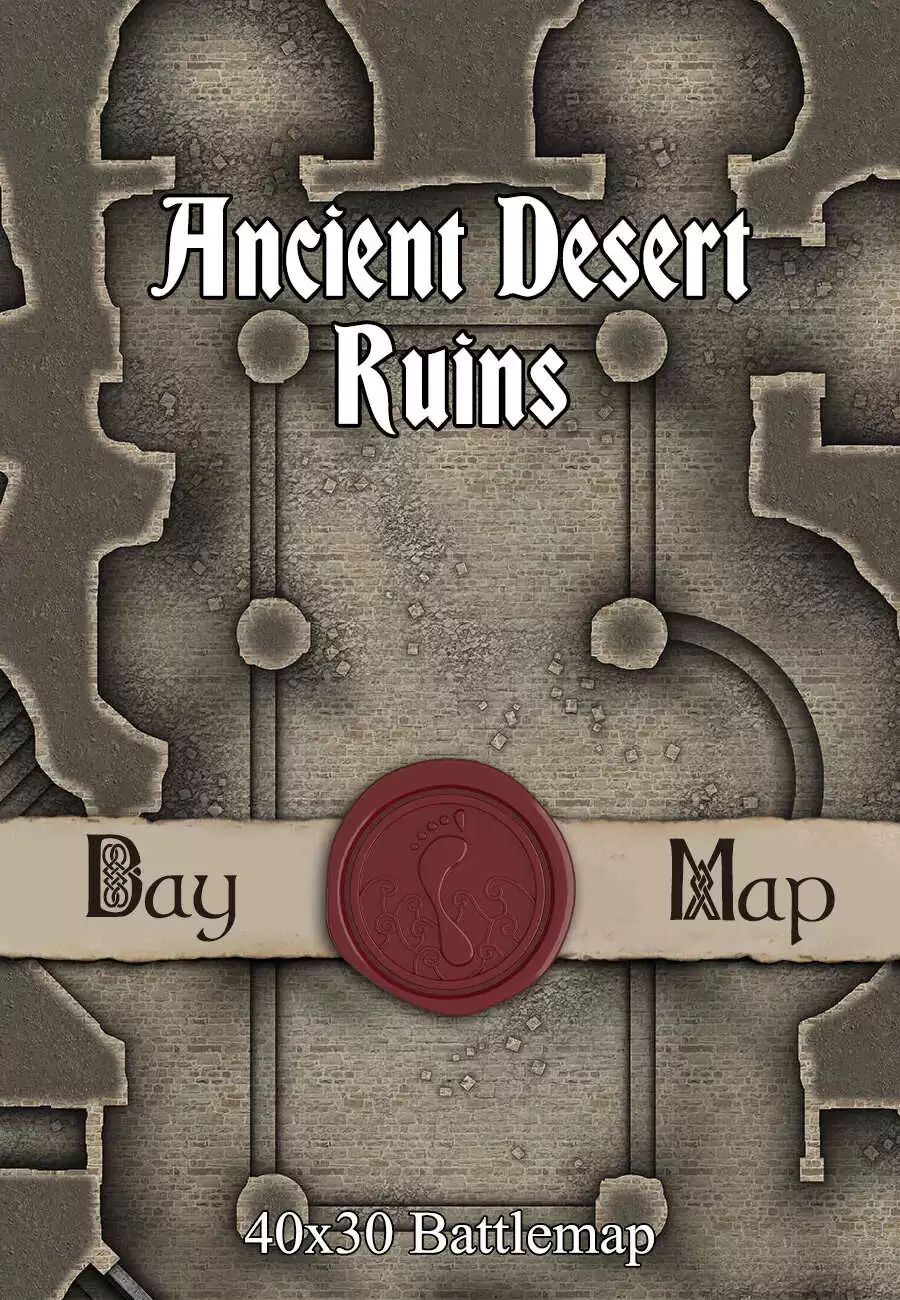 40x30 Battlemap - Ancient Desert Ruins - Seafoot Games | Ruins ...