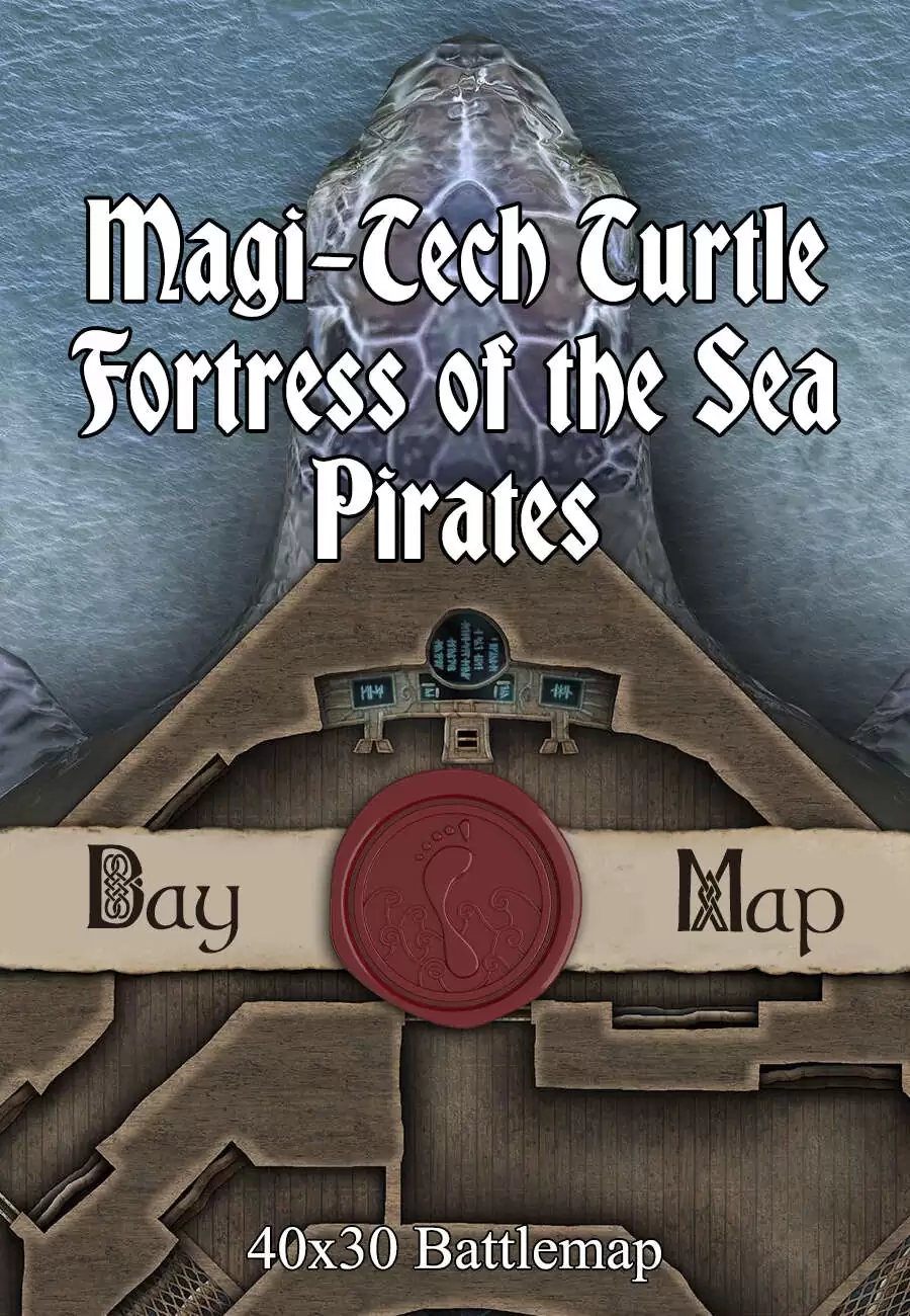 40x30 Battlemap - Magi-Tech Turtle Fortress of the Sea Pirates ...