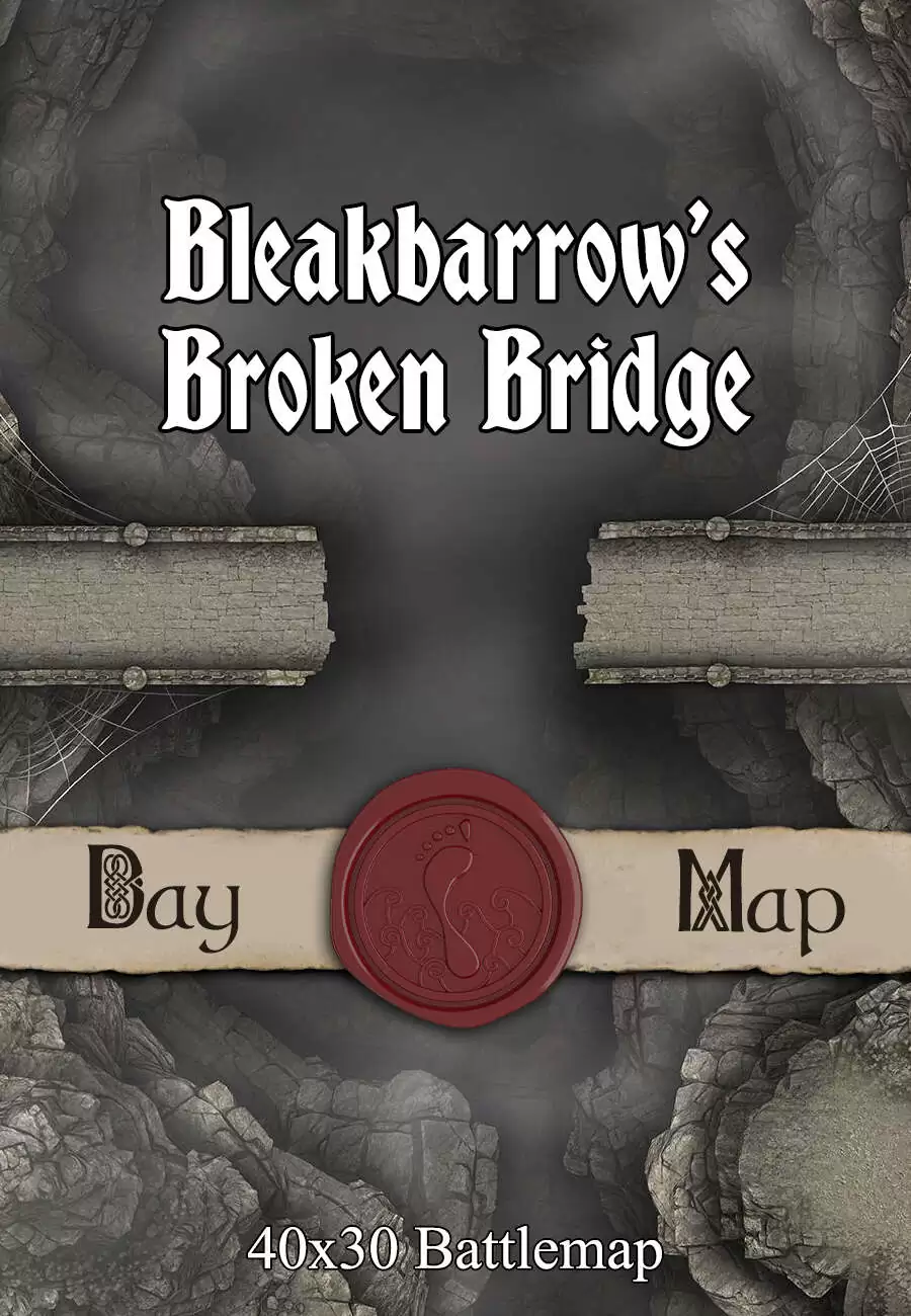 40x30 Battlemap - Bleakbarrow’s Broken Bridge - Seafoot Games ...