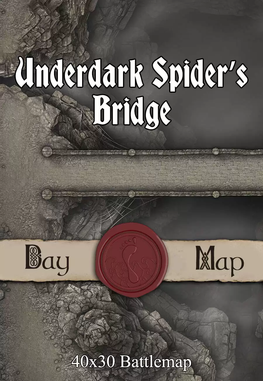 40x30 Battlemap - Underdark Spider’s Bridge - Seafoot Games | Roads ...