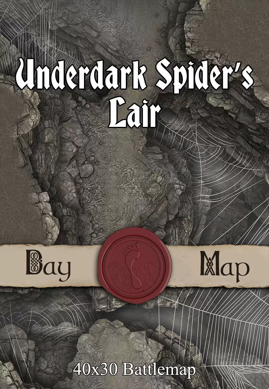 40x30 Battlemap - Underdark Spider’s Lair - Seafoot Games | Underground ...
