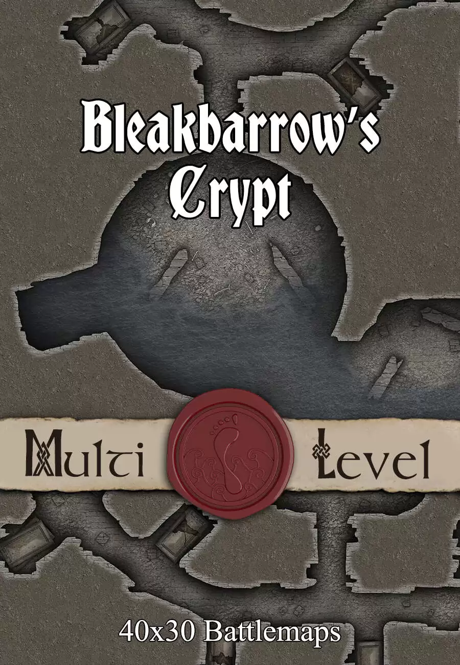40x30 Multi-Level Battlemap - Bleakbarrow’s Crypt - Seafoot Games ...
