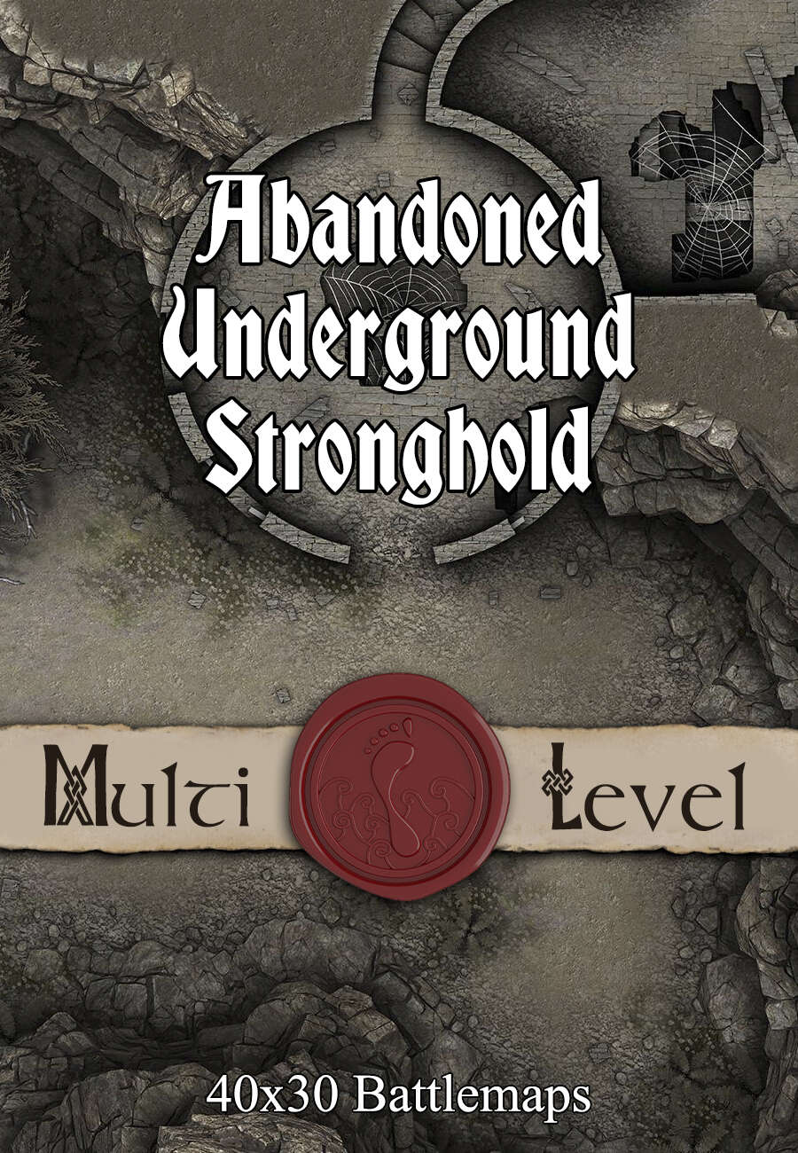 40x30 Multi-Level Battlemap - Abandoned Underground Stronghold ...