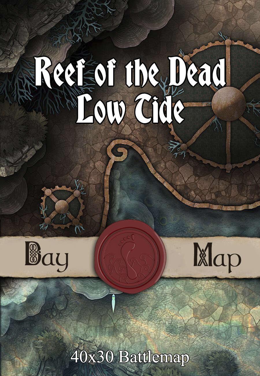 40x30 Battlemap - Reef of the Dead Low Tide - Seafoot Games | Towns ...
