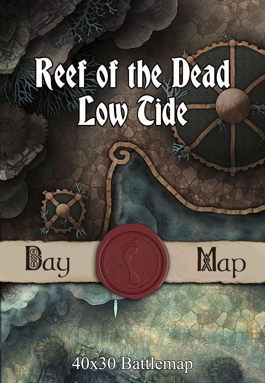 40x30 Battlemap - Reef of the Dead Low Tide - Seafoot Games | Towns ...