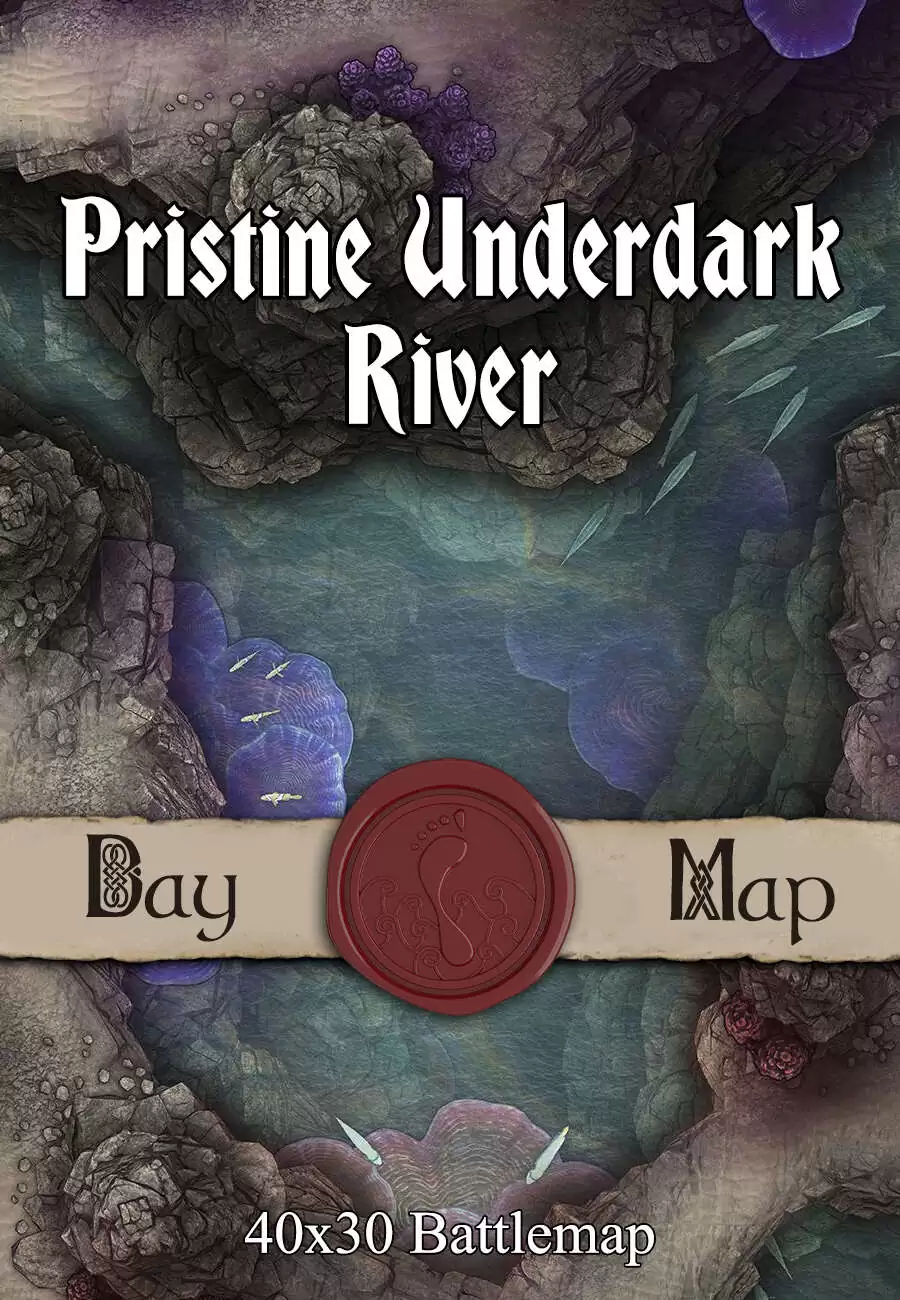 40x30 Battlemap - Pristine Underdark River - Seafoot Games | Rivers ...