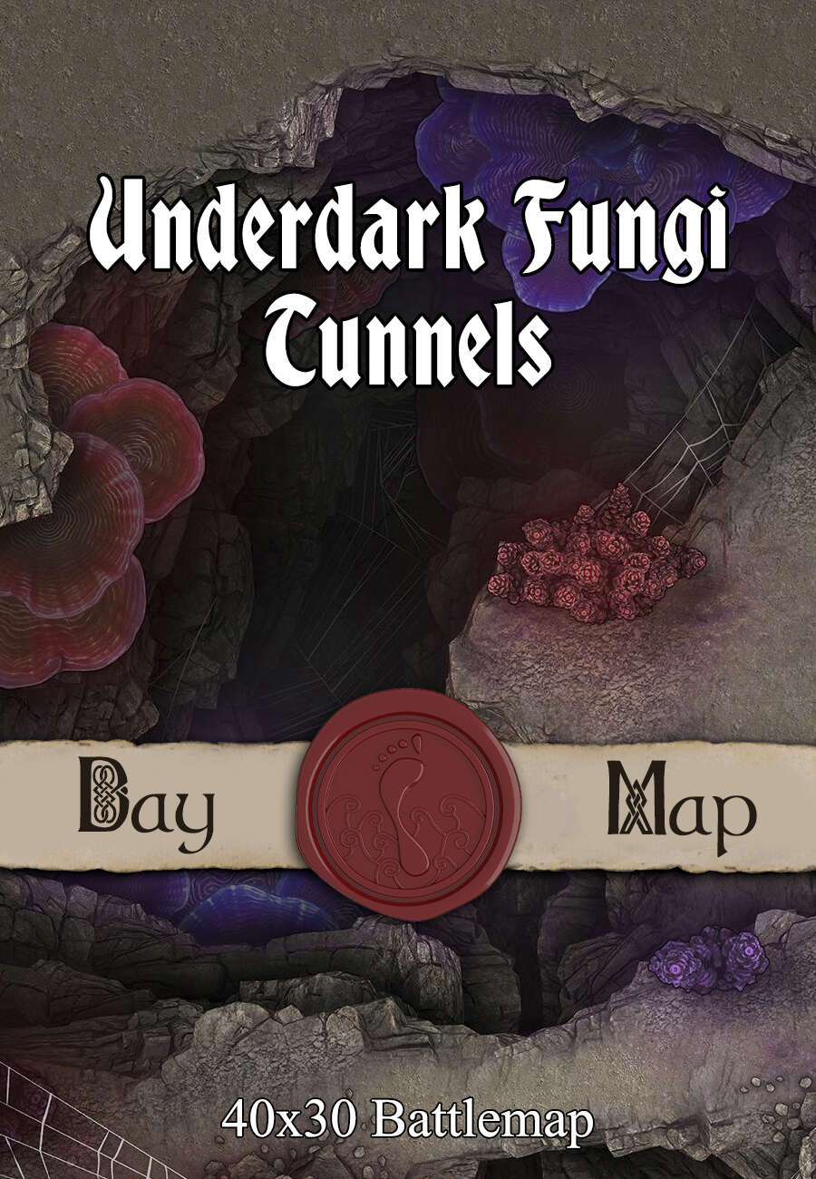 40x30 Battlemap - Underdark Fungi Tunnels - Seafoot Games | Underground ...