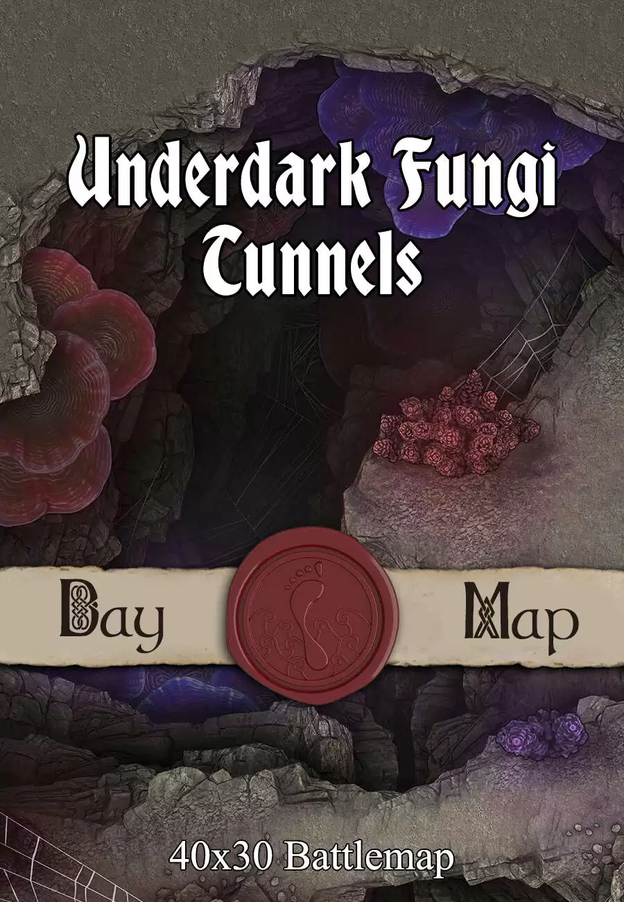 40x30 Battlemap - Underdark Fungi Tunnels - Seafoot Games | Underground ...
